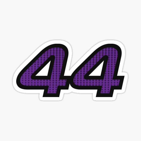 "Lewis Hamilton's Number 44" Sticker for Sale by JSGV-Designs | Redbubble