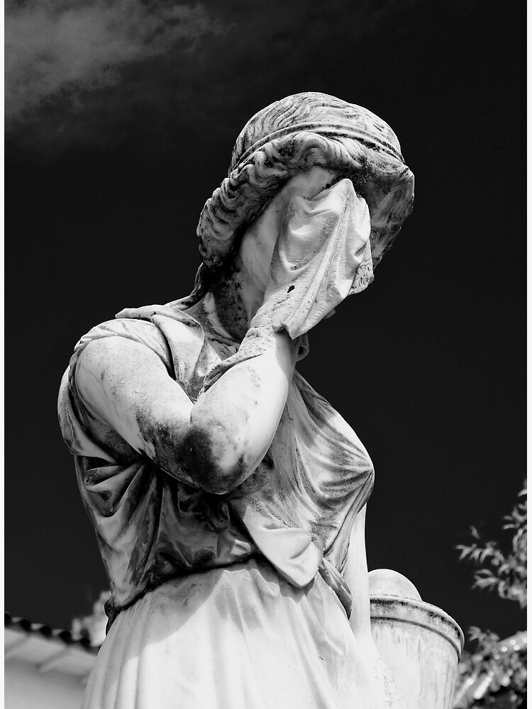"Crying Woman Graveyard Statue " Poster for Sale by qbender | Redbubble