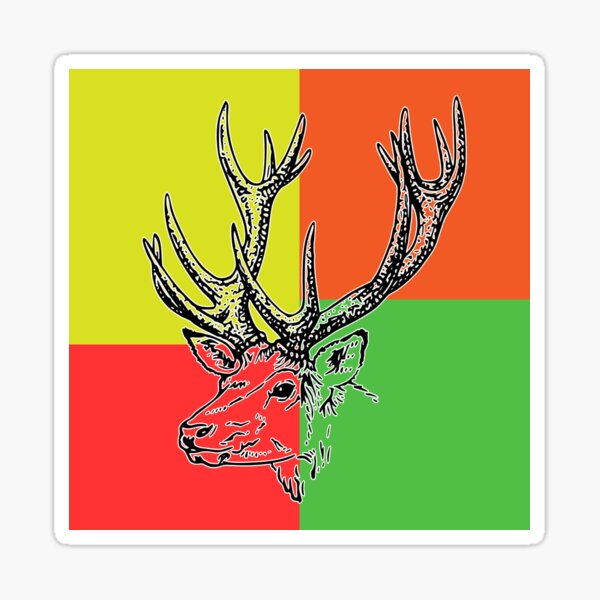 "Elk or Sambar Deer" Sticker for Sale by PodiShawna | Redbubble