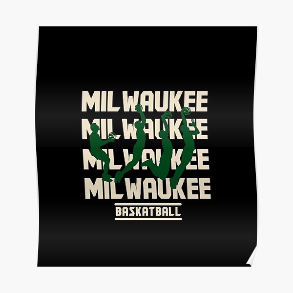 "Milwaukee Wisconsin Basketball Team for Fans" Poster by FouadRed ...