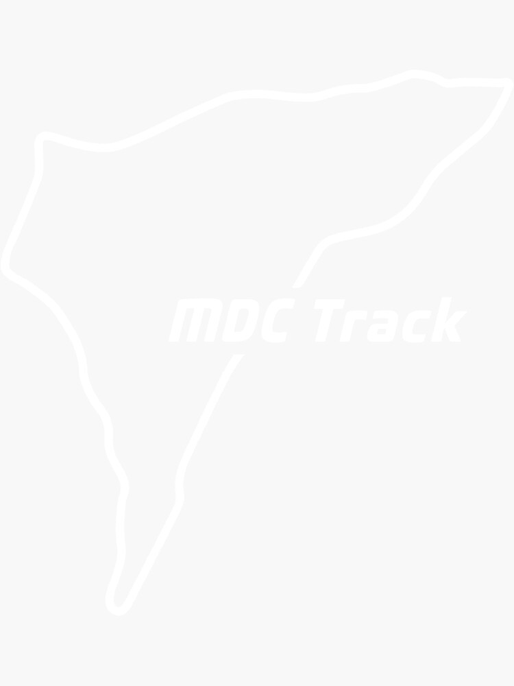 "MDC Track (white)" Sticker for Sale by GaragePop | Redbubble