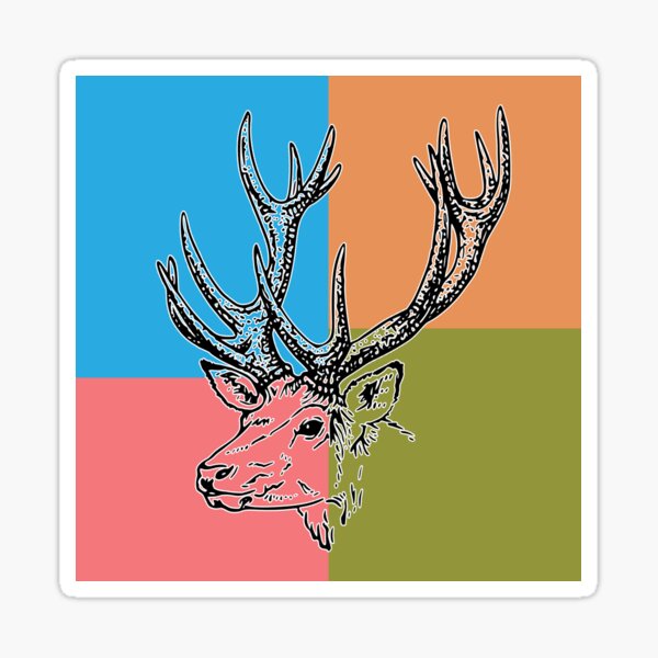 "Elk or Sambar Deer" Sticker for Sale by PodiShawna | Redbubble
