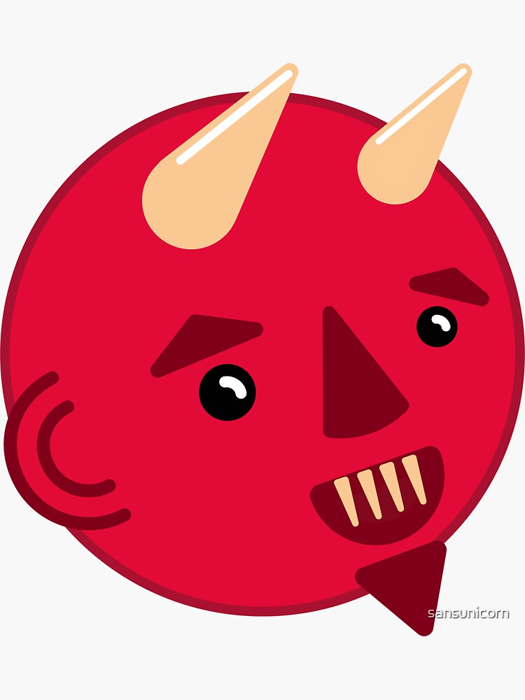 "Smiley Demon" Sticker for Sale by sansunicorn | Redbubble