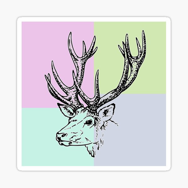 "Elk or Sambar Deer" Sticker for Sale by PodiShawna | Redbubble