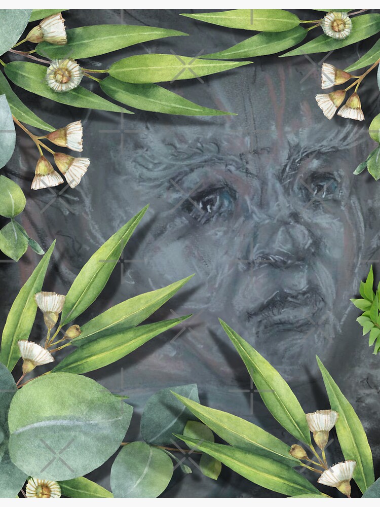 "'Woodland Elf' Hand Drawn Elf Hiding in Trees Nature Fae Mythical ...