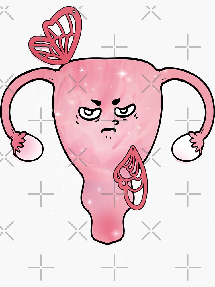 "Angry Uterus" Sticker by spaceopy | Redbubble