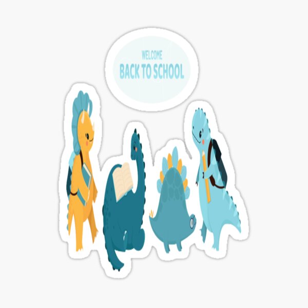 "Back to school set dinosaurs sticker" Sticker for Sale by angel1818 ...