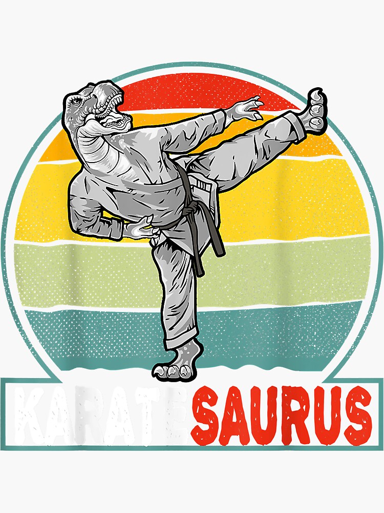 "Karatesaurus T-Rex Martial Art Karate Dinosaurus" Sticker for Sale by ...