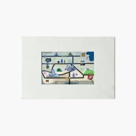 "spongebob // map of bikini bottom" Art Board Print for Sale by ...