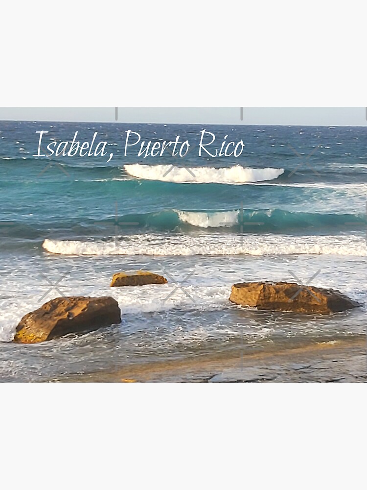 "Waves at Beach, Isabela Puerto Rico" Sticker by NahyArt | Redbubble