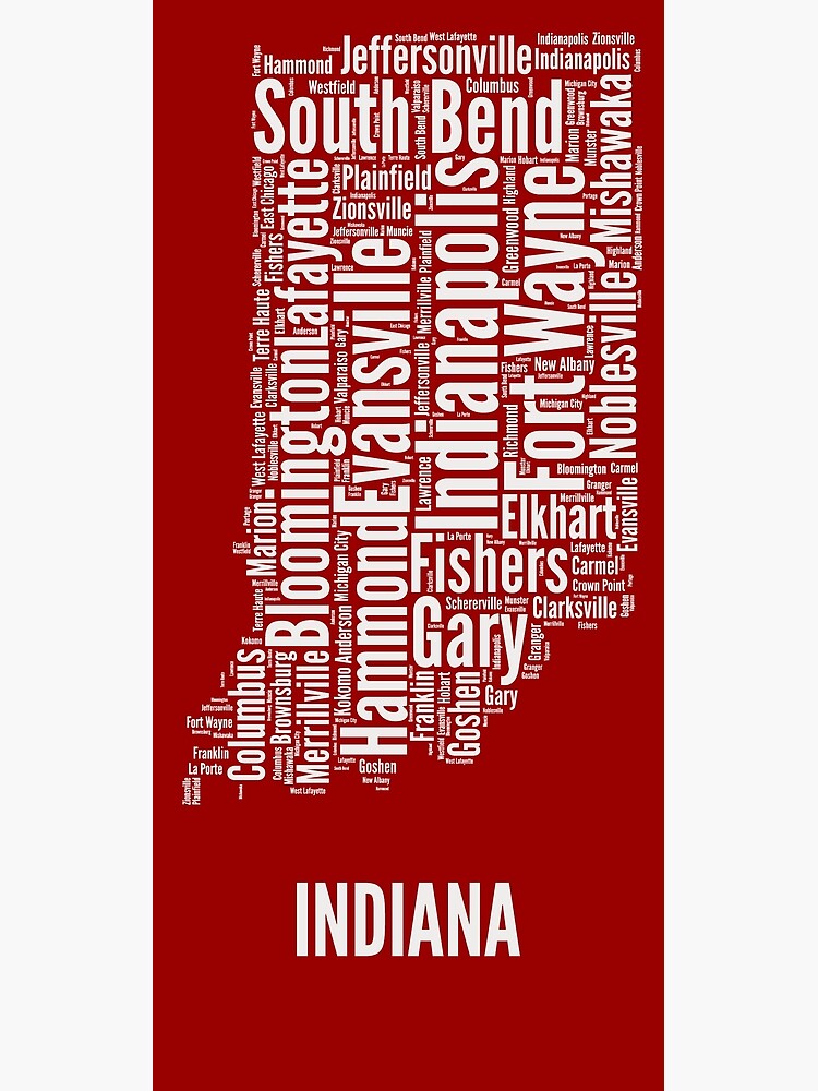 "Indiana - University Colors" Poster by stateofmine | Redbubble