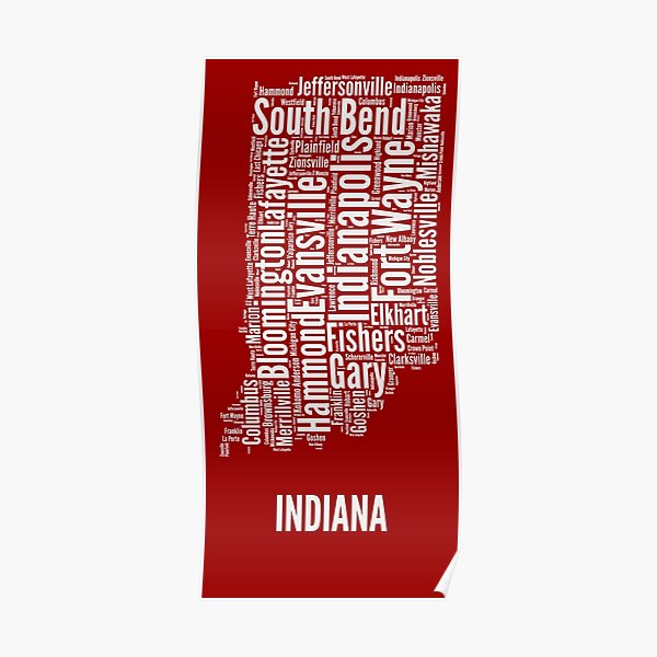 "Indiana - University Colors" Poster by stateofmine | Redbubble