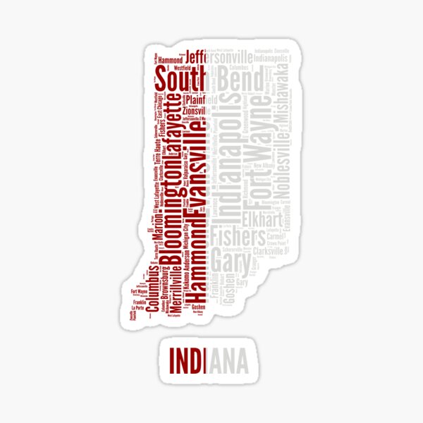 "Indiana - University Colors" Sticker for Sale by stateofmine | Redbubble