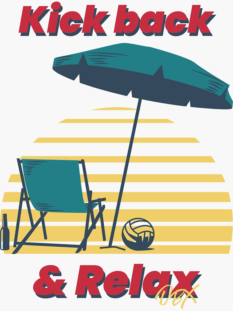 "Kick back & Relax OBX" Sticker by Sienna-Designs | Redbubble