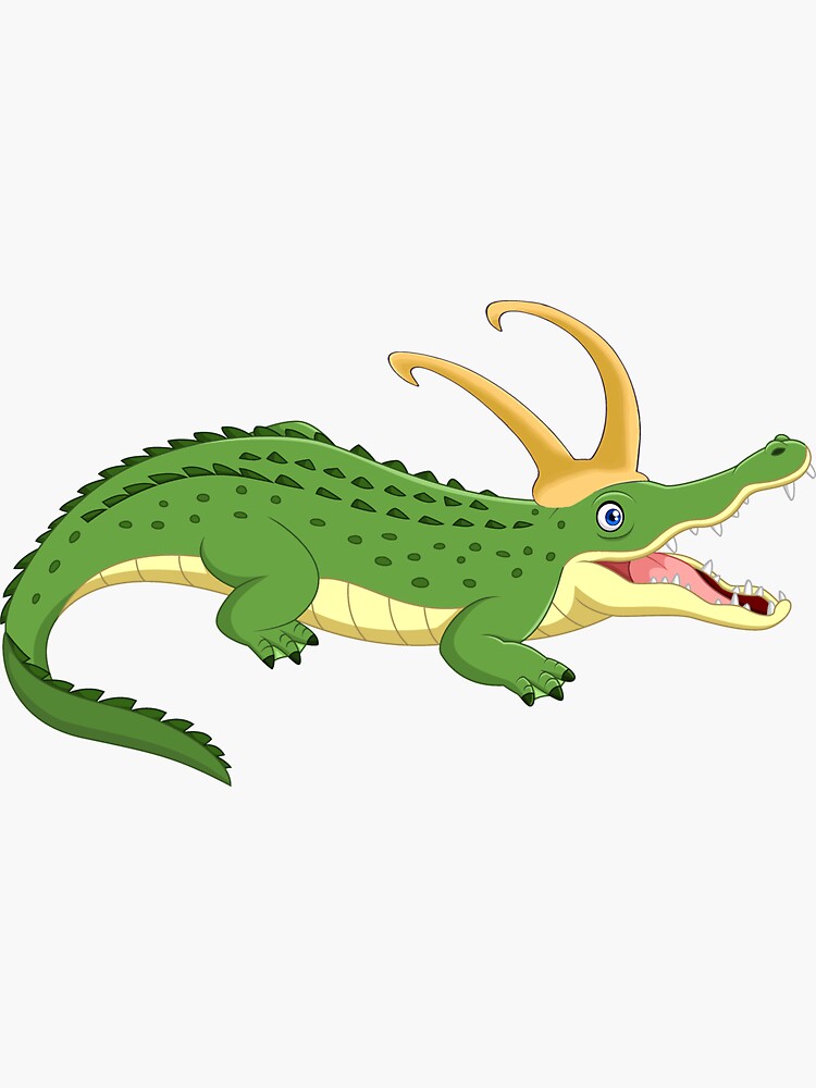 "Loki gator Alligator Croki Crocodile God of mischief" Sticker by ...