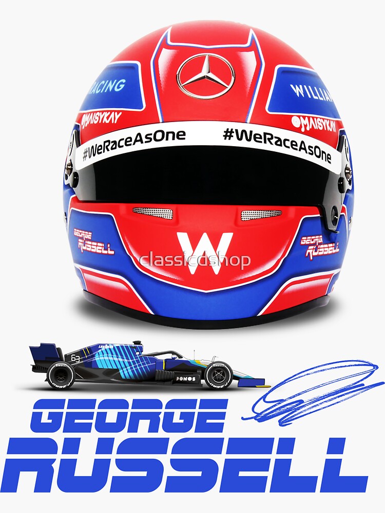 "f1 george russell 63" Sticker for Sale by classicdshop | Redbubble