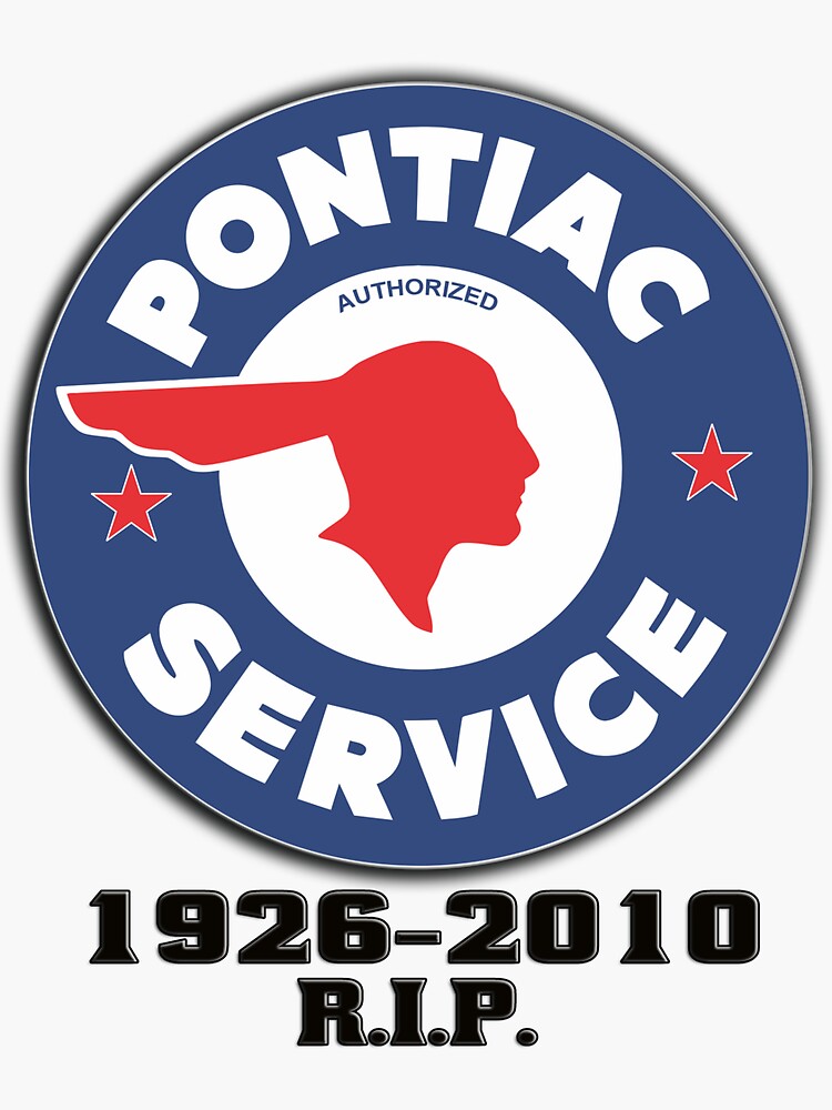 "Pontiac Service Logo 1926-2010" Sticker for Sale by SeymourCrapp ...