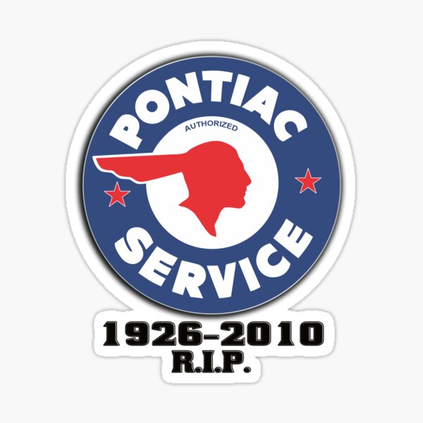 "Pontiac Service Logo 1926-2010" Sticker for Sale by SeymourCrapp ...