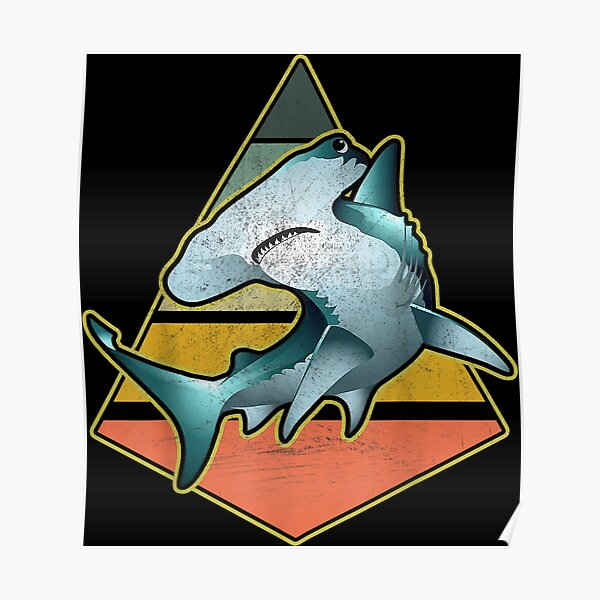 "Hummer Shark, blue Shark, Whale Shark, White Shark" Poster for Sale by ...