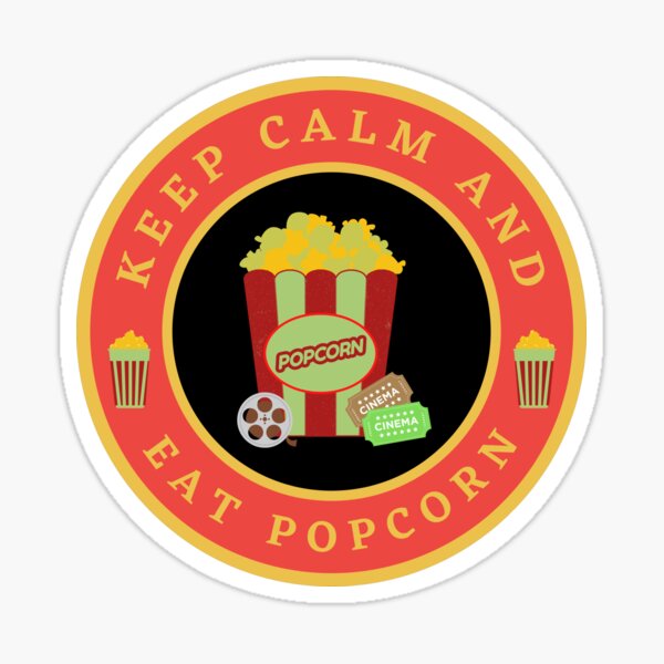 "Keep calm and eat Popcorn" Sticker for Sale by fev-rocks | Redbubble