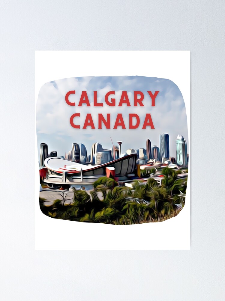 "Calgary Canada Skyline Painting" Poster by YegMark | Redbubble