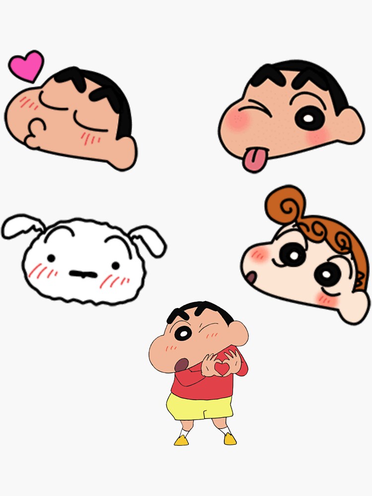 Shinchan sticker pack Sticker for Sale by LuvHm Redbubble