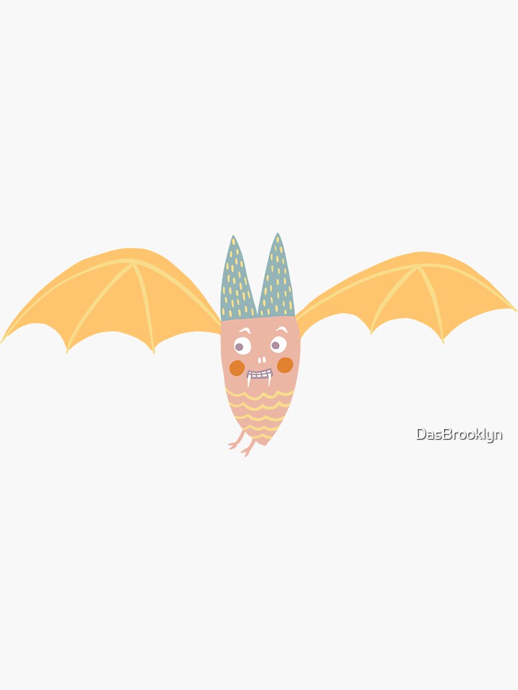"Pastel Vampire Bats" Sticker for Sale by DasBrooklyn | Redbubble