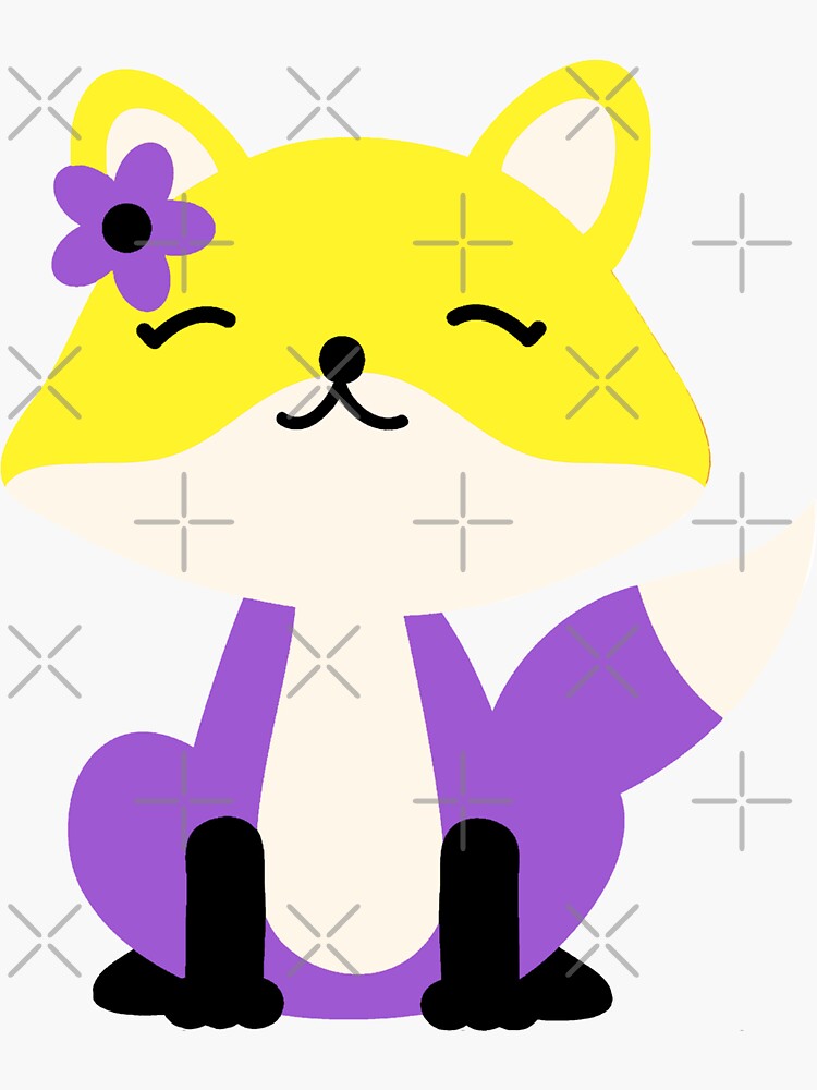 "Subtle Nonbinary Fox. nonbinary fox" Sticker by tiredandbored | Redbubble