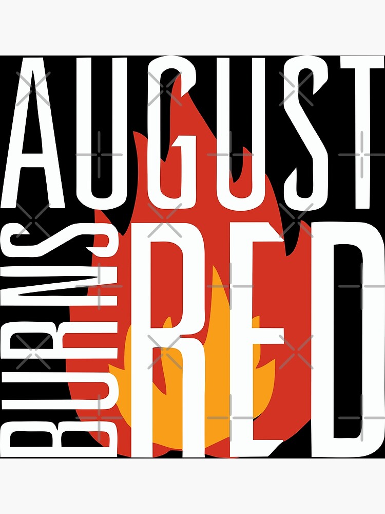 "August-Red Logo" Poster for Sale by kaugcof | Redbubble