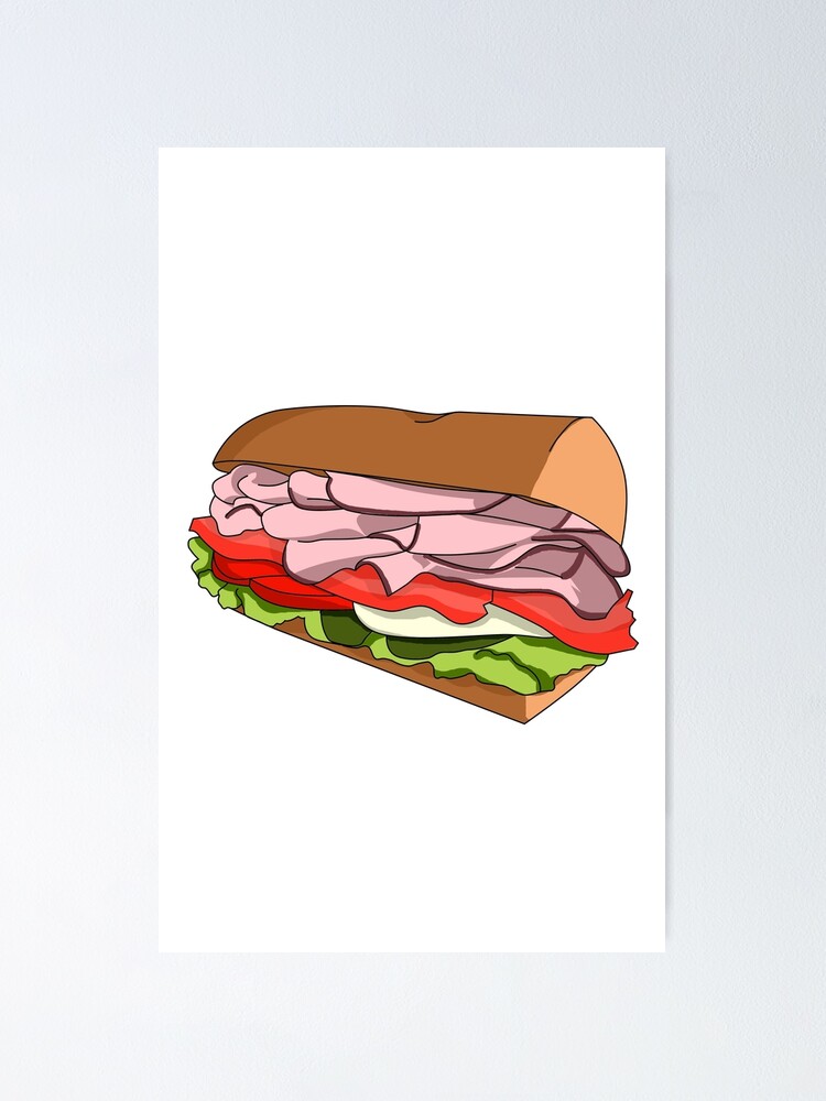 Subway Sandwich Drawing