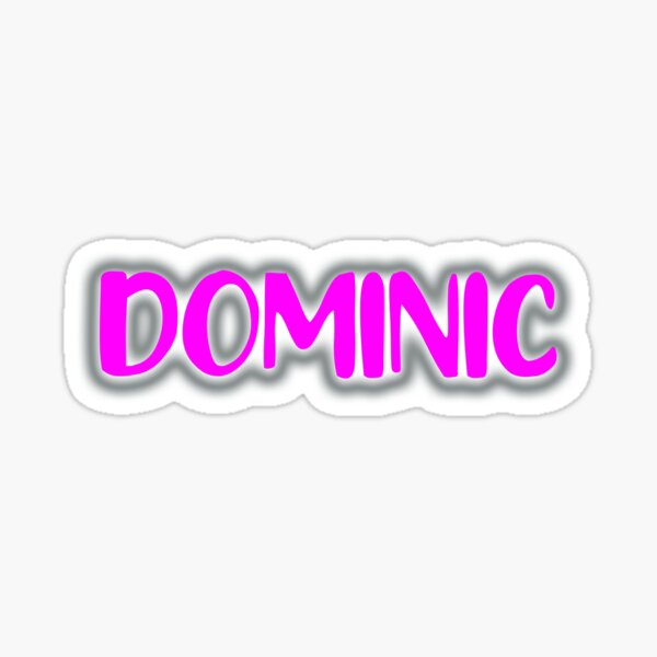 "DOMINIC" Sticker for Sale by pink-name | Redbubble