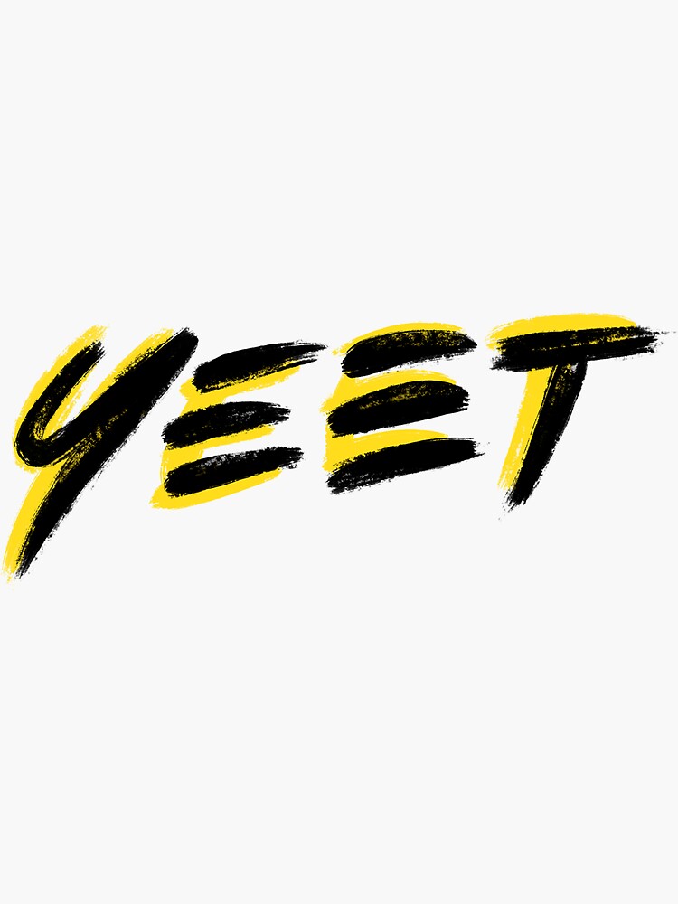 "Yeet - Black & Yellow" Sticker by sticker-stacker | Redbubble