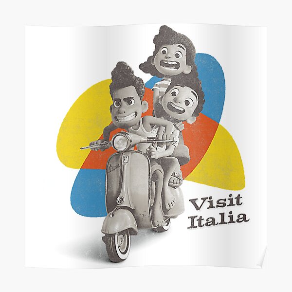 "Luca Scooter Kids Visit Italia" Poster for Sale by LynnSites | Redbubble