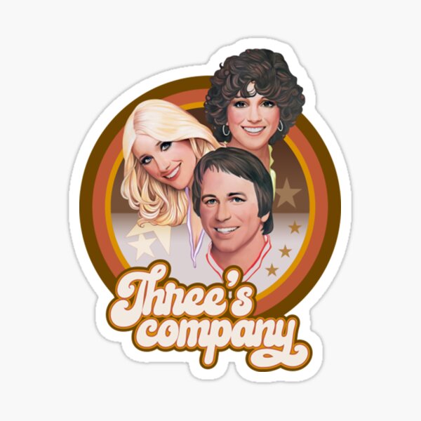 "Threes Company Three's Company " Sticker for Sale by VobaQetua | Redbubble