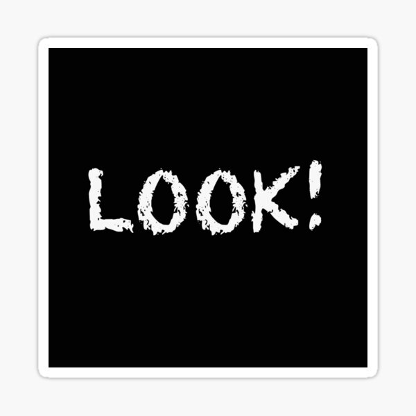 "SRSTUDIO USA - 'LOOK' White" Sticker for Sale by srstudio1 | Redbubble