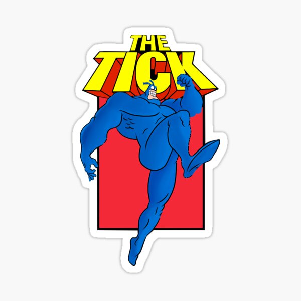 "The Tick Cartoon " Sticker for Sale by vbdhfbg25bc | Redbubble