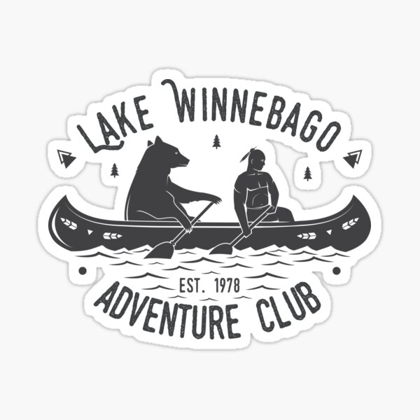 "Lake Winnebago Adventure Club" Sticker by SRanabhat | Redbubble