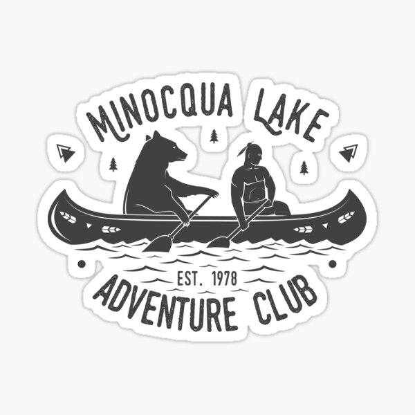 "Minocqua Lake Adventure Club" Sticker for Sale by SRanabhat | Redbubble