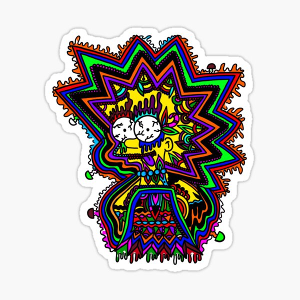 "Trippy Lisa" Sticker by moyaim | Redbubble