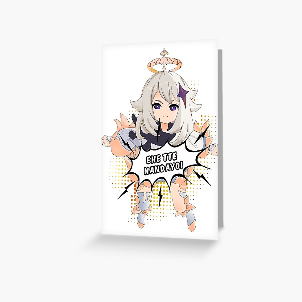 "Genshin Impact - Paimon Ehe Tte Nandayo! " Greeting Card by ...