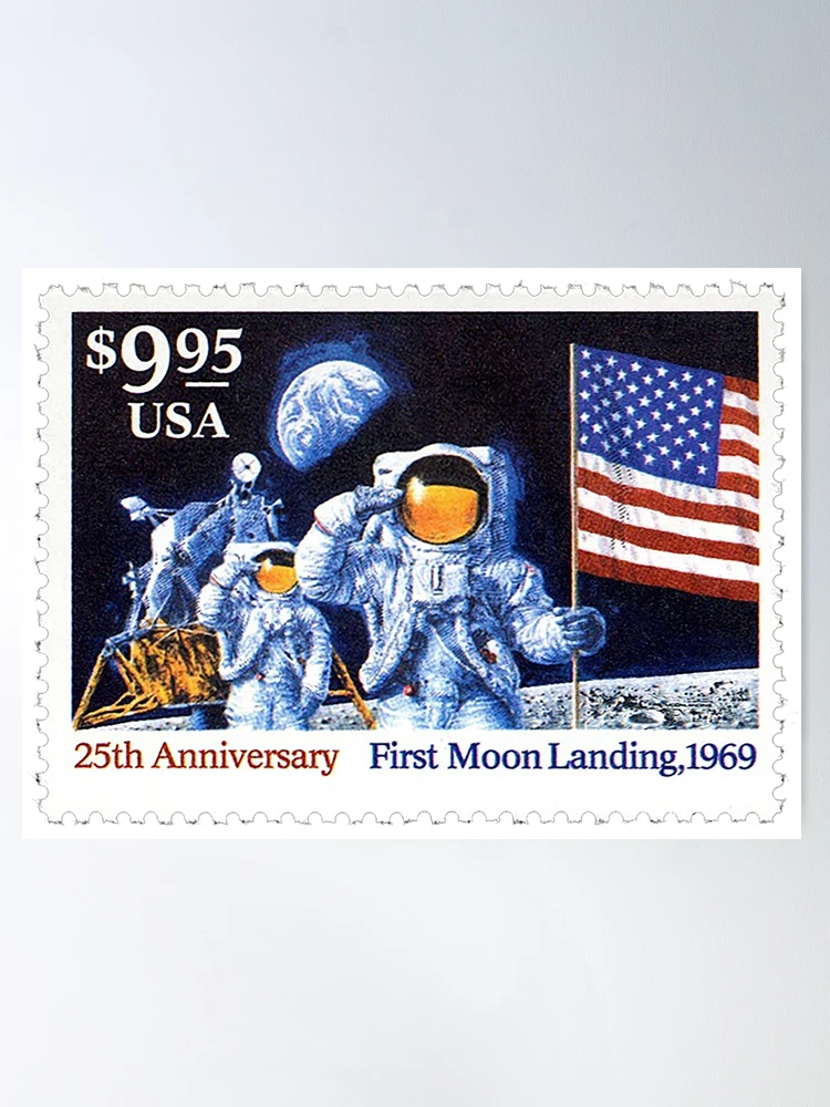First Moon Landing Stamp 1969 Two U.S. Stamps Celebrate 'Apollo 11'