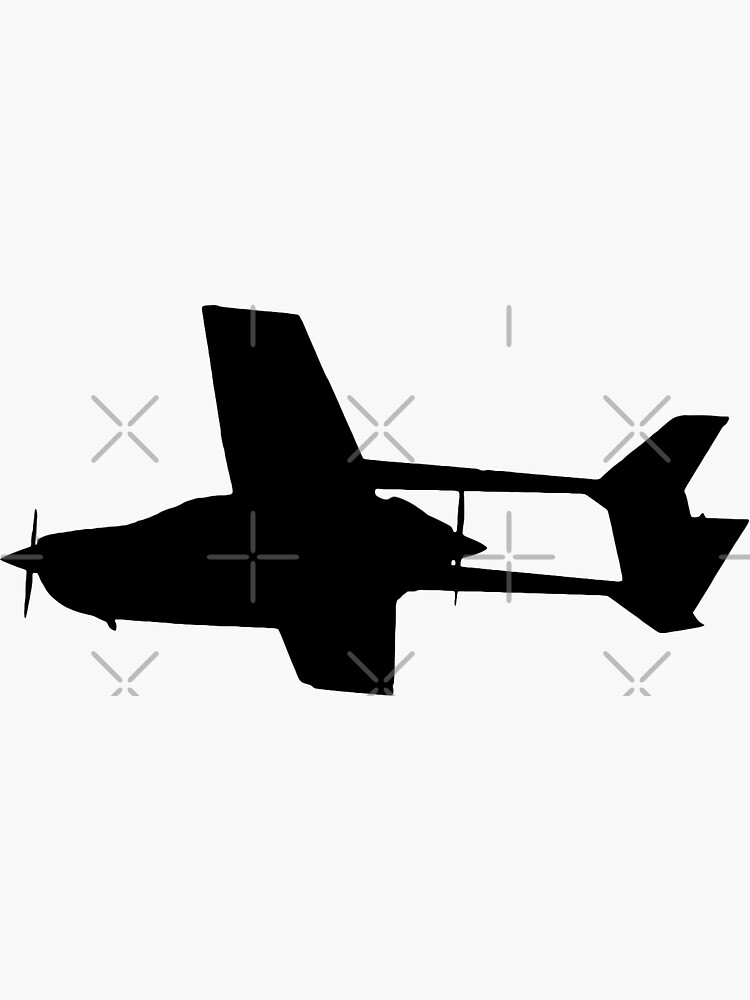 "Cessna 337" Sticker by TheWingedLlama | Redbubble