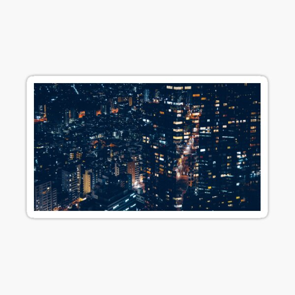 " Night City Lights" Sticker for Sale by Colandia | Redbubble