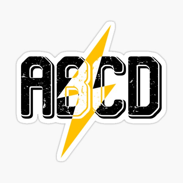 "ABCD ROCK, ABCD ROCK T-Shirt, ABCD ROCK Sticker" Sticker for Sale by ...