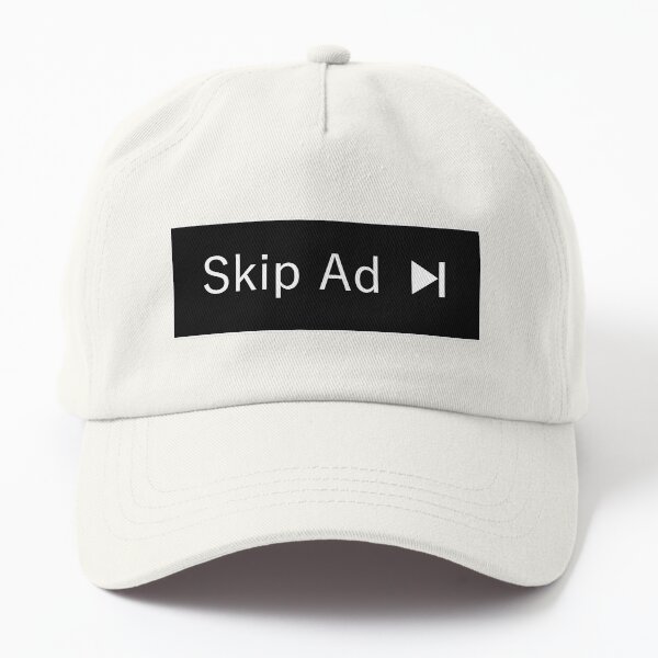 "Skip Ad Sticker" Cap for Sale by AaronKinzer | Redbubble