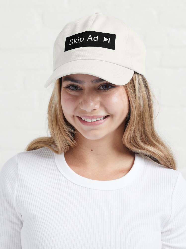 "Skip Ad Sticker" Cap for Sale by AaronKinzer | Redbubble