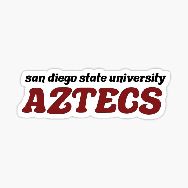 "SDSU Aztecs Red Sticker" Sticker for Sale by vasablancas | Redbubble