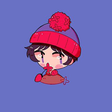 "Red Poof Ball Flower Hat" Sticker for Sale by Thilah | Redbubble
