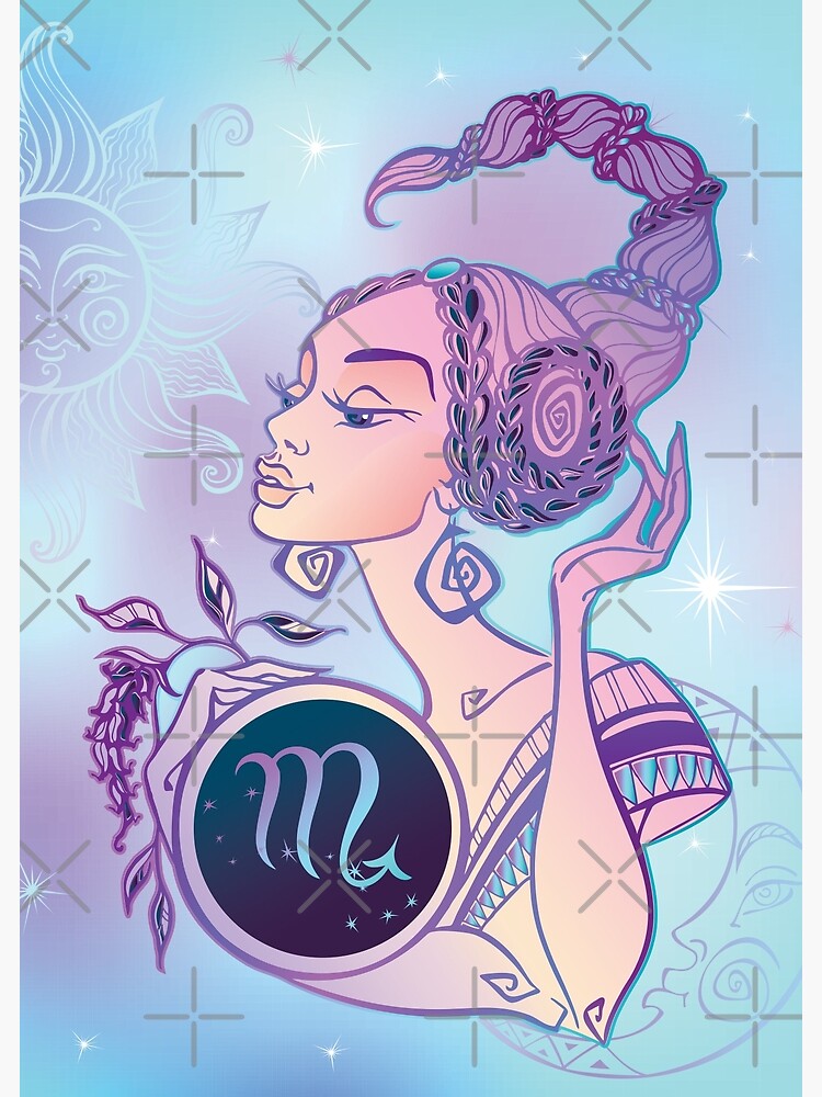 "Beautiful Scorpio Teal Purple Zodiac Horoscope Design for Scorpio ...