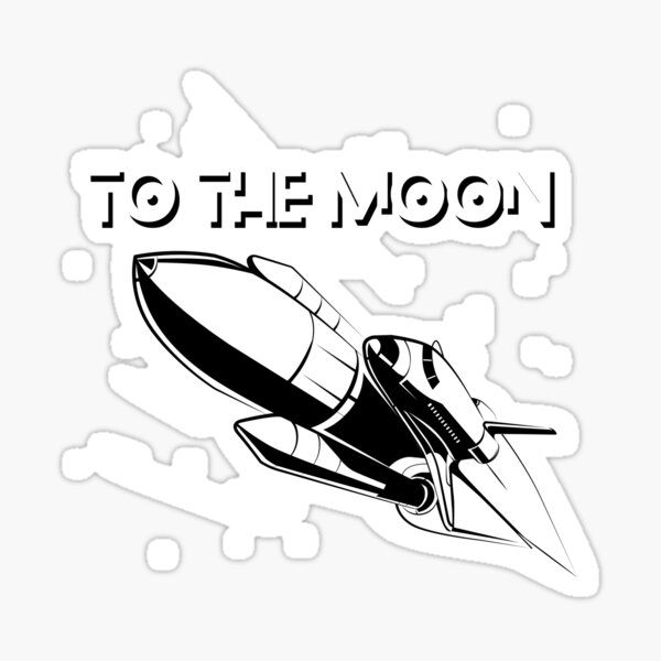 "Vintage To The Moon Graphic" Sticker for Sale by ReRevolution | Redbubble